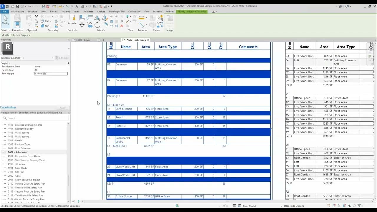 New in Revit 2024 – Resize All Schedule Rows - YouTube