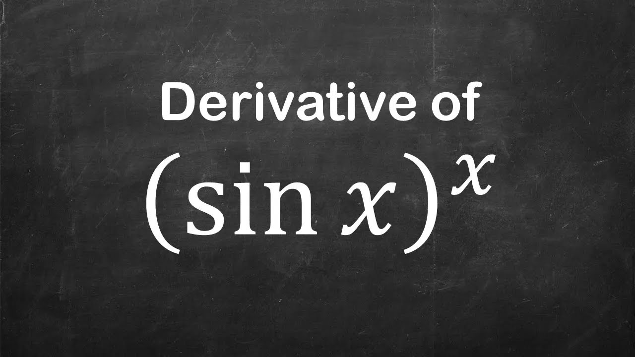 How to find derivative of sin (x)^(x) - Derivative of Logarithmic ...