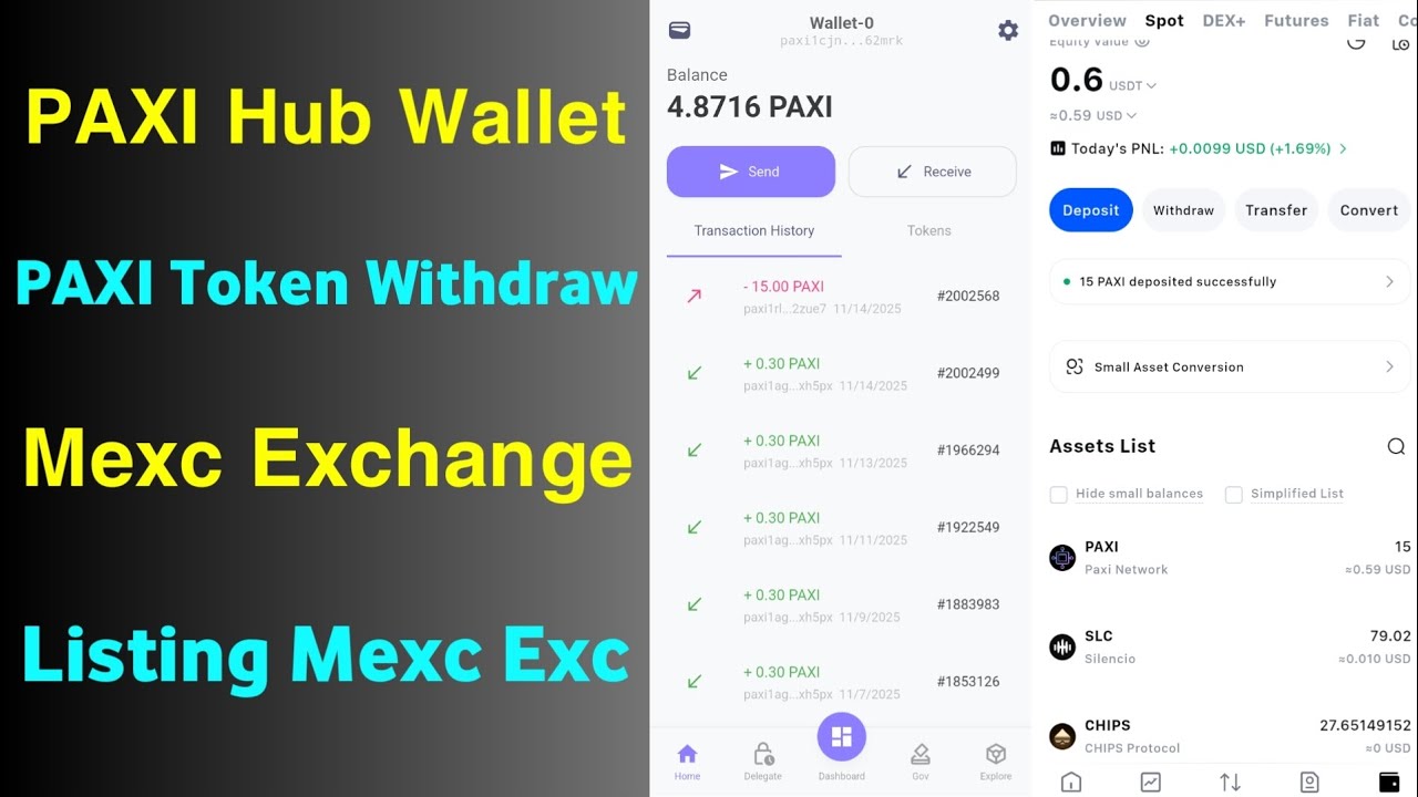 PAXI Hub Airdrop Withdrawal Update || PAXI Token Withdraw Mexc Exchange ...