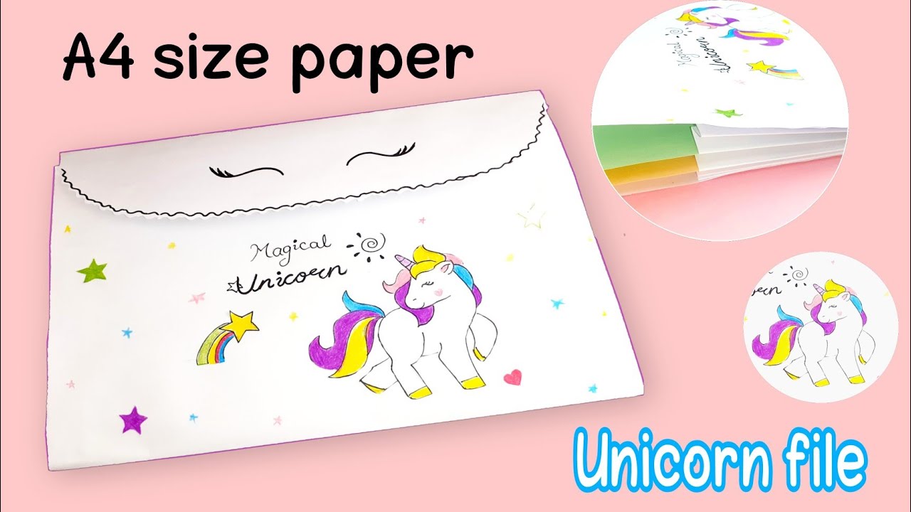 How to make File Folder\\DIY File Folder craft idea | school supplies ...