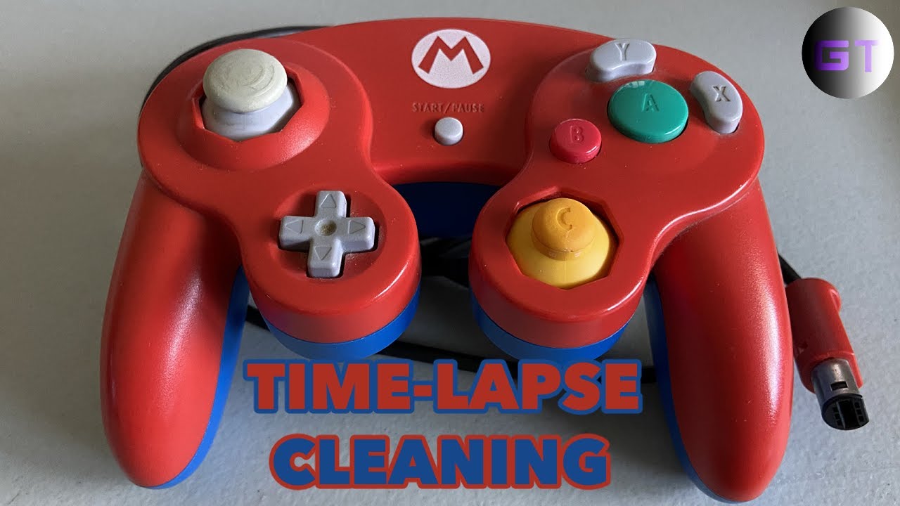Time-lapse | Cleaning a Club Nintendo Mario GameCube Controller - YouTube
