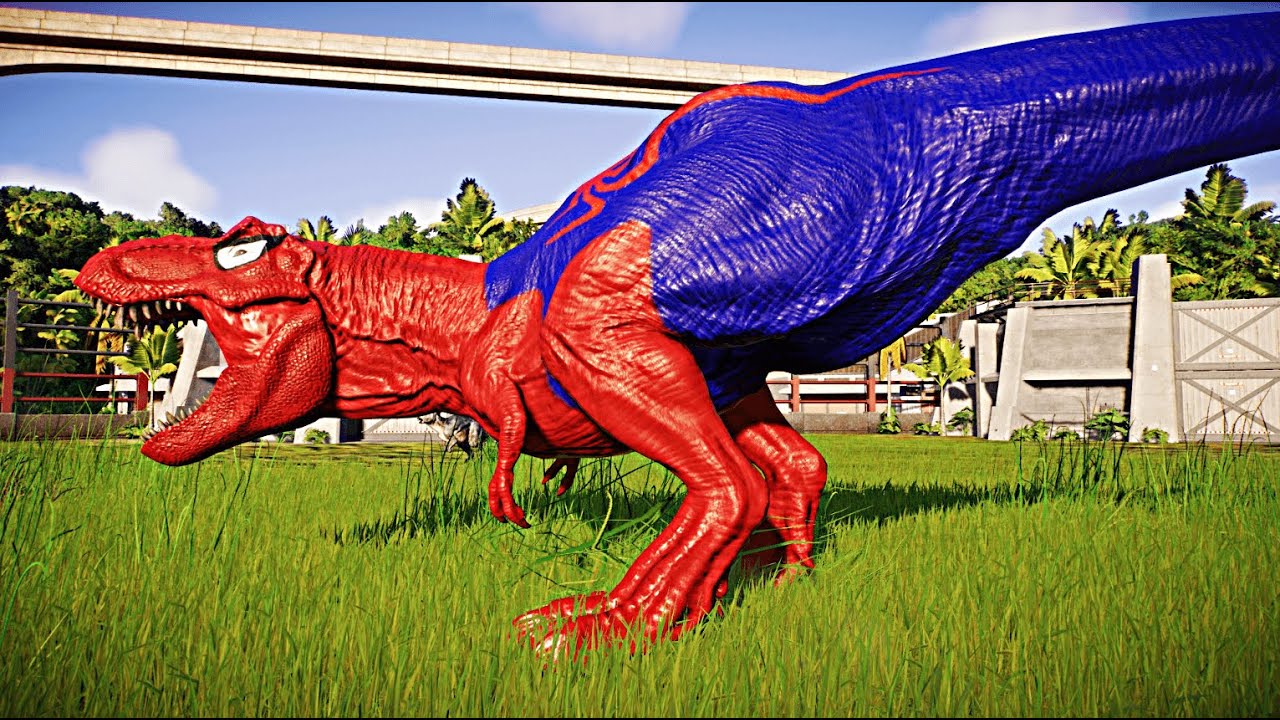 Epic Battle: 100 Velociraptors Vs Spider-man Trex Spinosaurus I-rex In ...