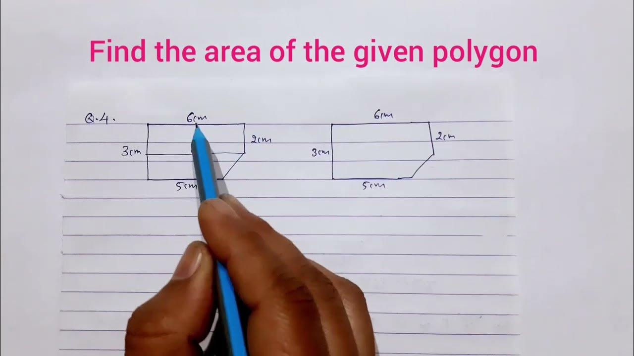 find the area of the given polygon - YouTube