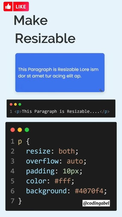 How To Make Resizeable In Html Css Javascript Shortsviral Shorts Coding Youtube