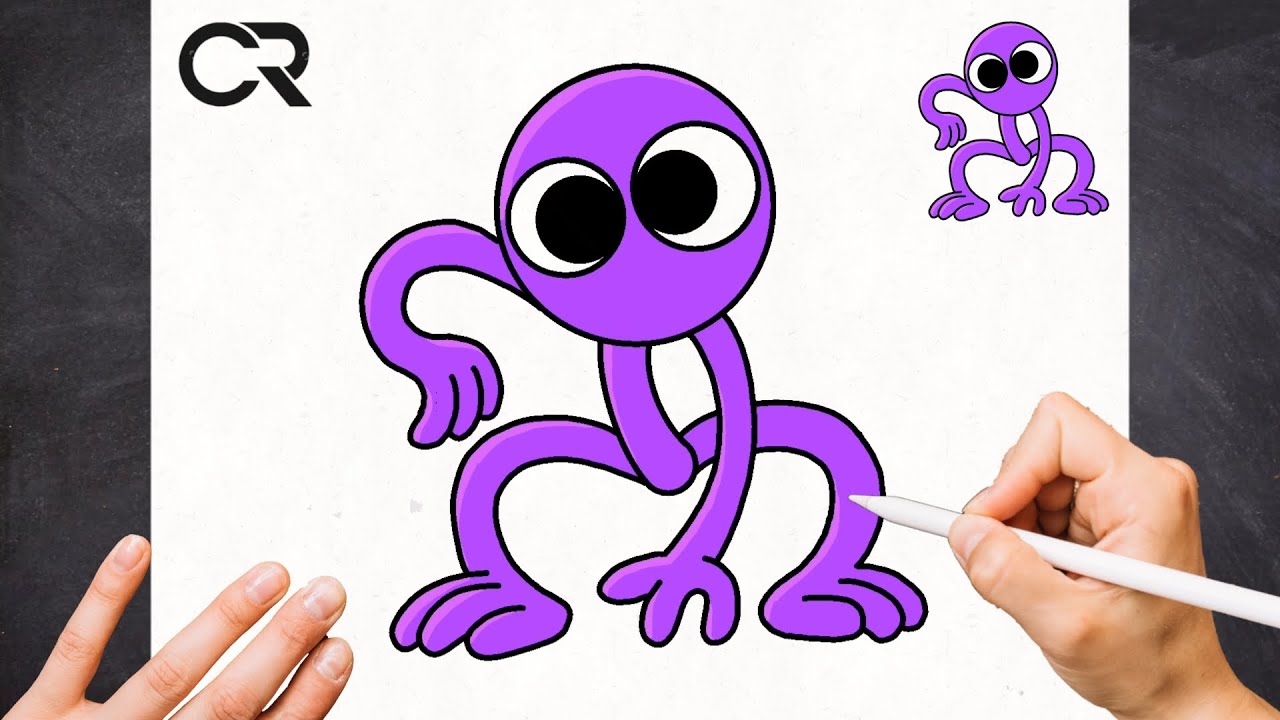Cara Menggambar PURPLE mudah | How To Draw PURPLE Easy | from RAINBOW ...