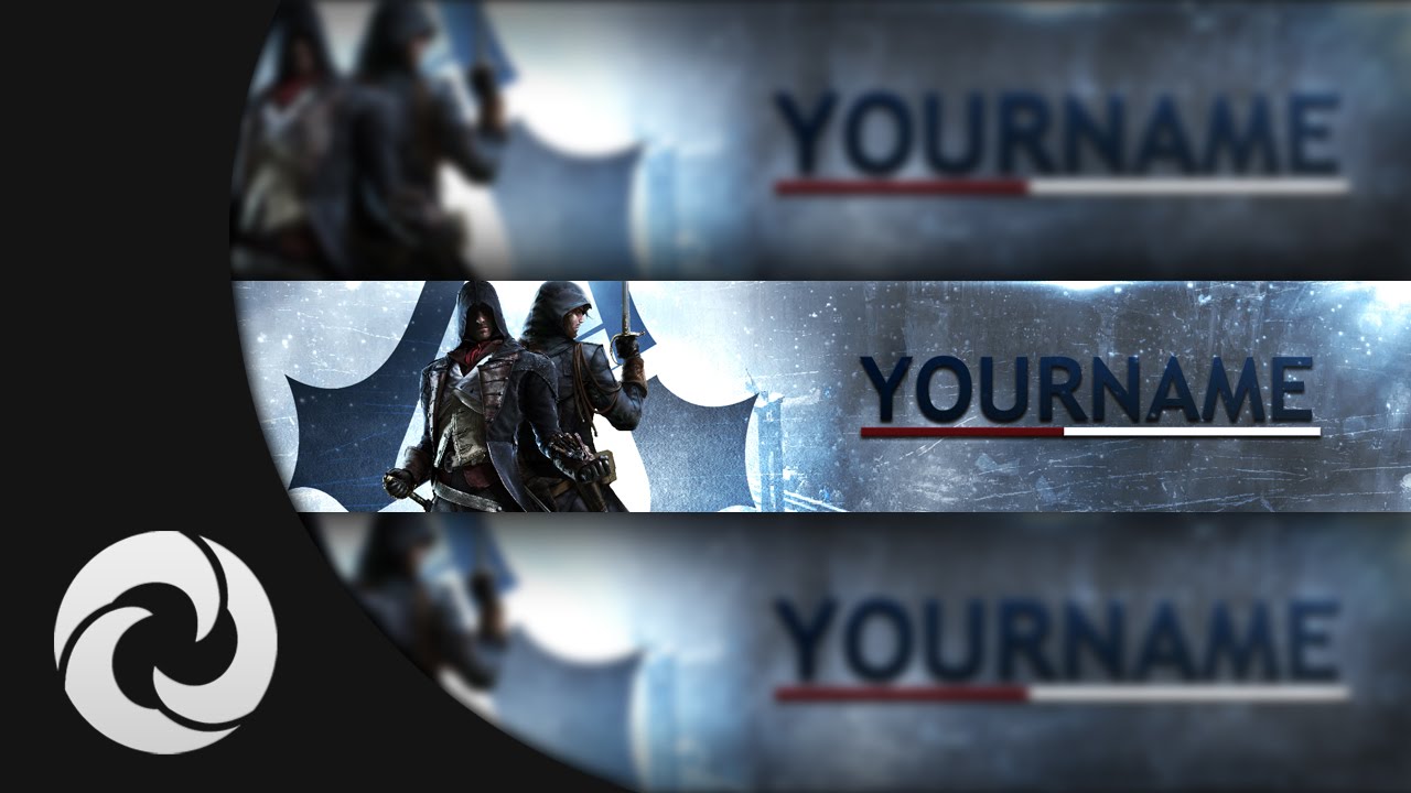 Photoshop - Assassin's Creed Unity Banner #Template - YouTube