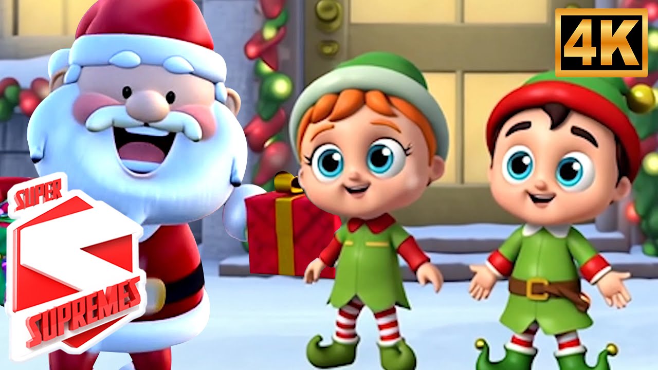 Five Little Elves - Merry Christmas, Xmas Fun Nursery Rhyme for Kids ...