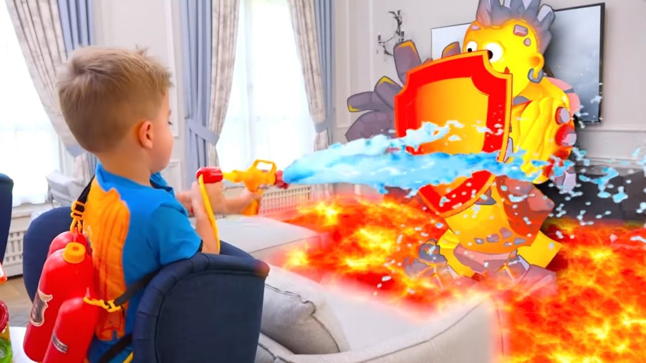 Vlad and Niki turn into heroes video for kids - YouTube