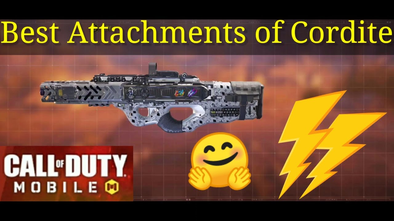 Best attachments of Cordite | COD Mobile Cordite best attachments - YouTube