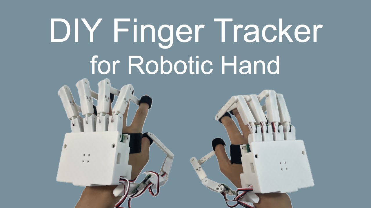 DIY finger tracking device for my 15 DoF robotic hand - YouTube