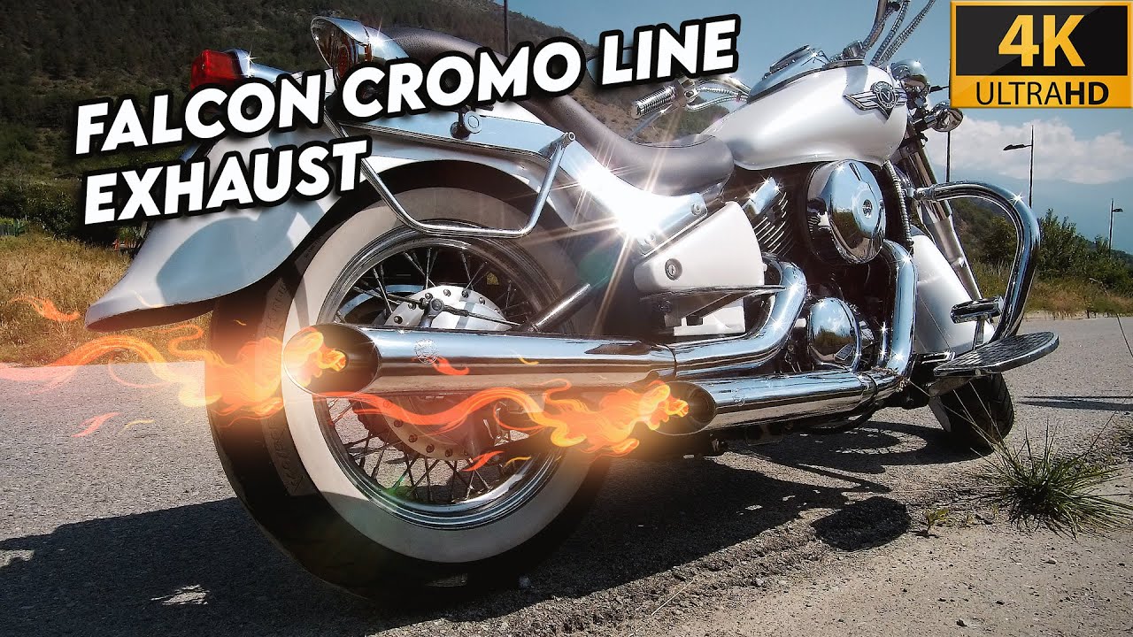 Kawasaki VN800 Classic - FALCON CROMO LINE exhaust 🏍️[ test sound ]🔊 ...
