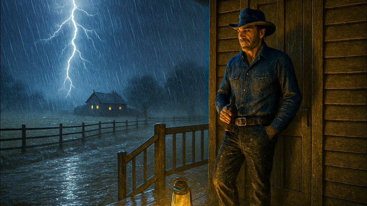 Taking Shelter Alone on the Porch at Night – Heavy Thunderstorm at ...