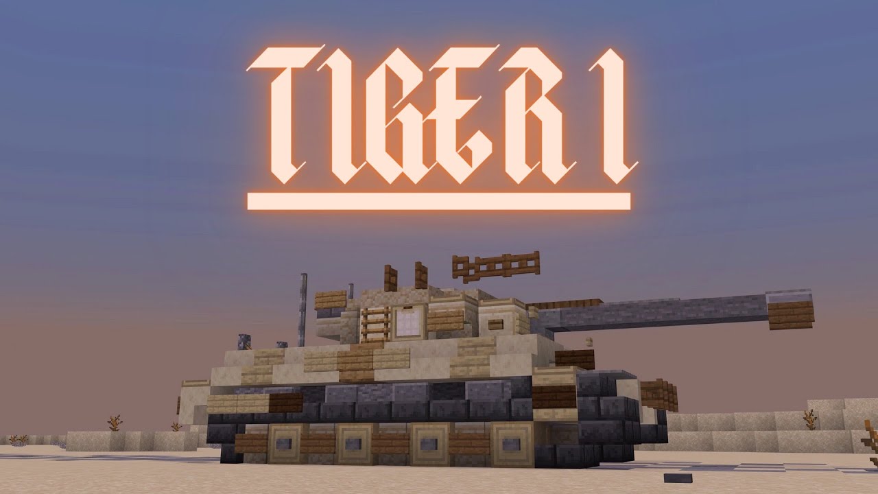 Minecraft: How to build a Tank in Minecraft (Tiger I) Minecraft Tank ...