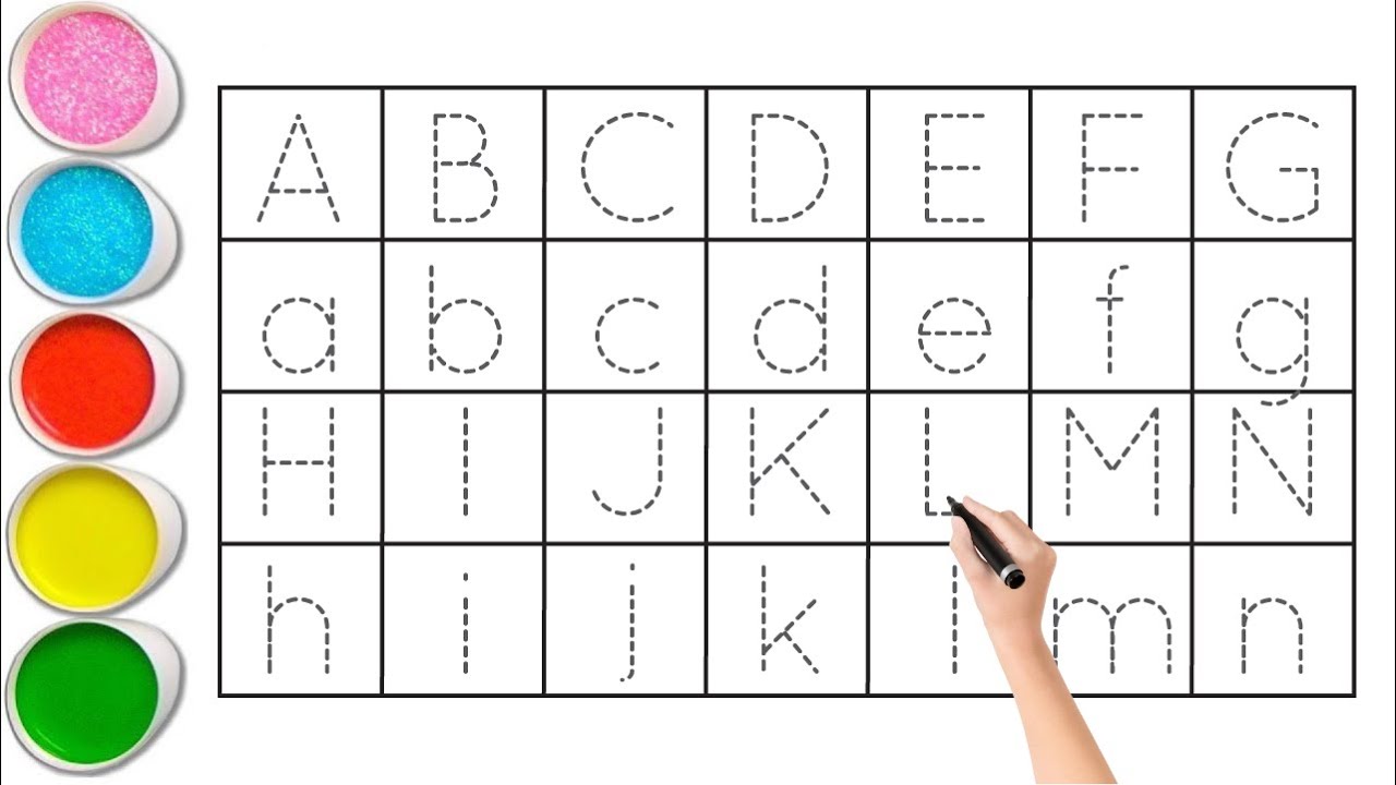 ABC for Kids | Alphabet writing for kids | A to N | Write the alphabet ...