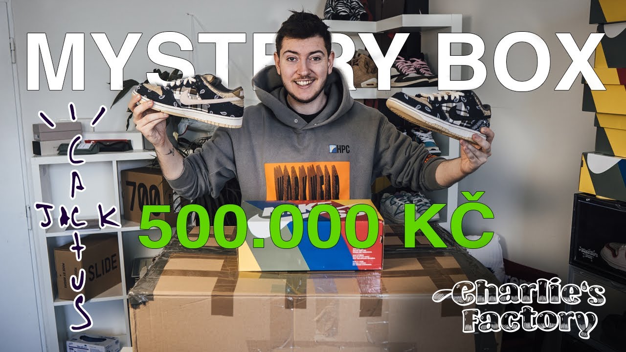 OTEVÍRÁM SNEAKERS TRAVIS SCOTT MYSTERY BOX ZA 500.000 KČ!? - YouTube