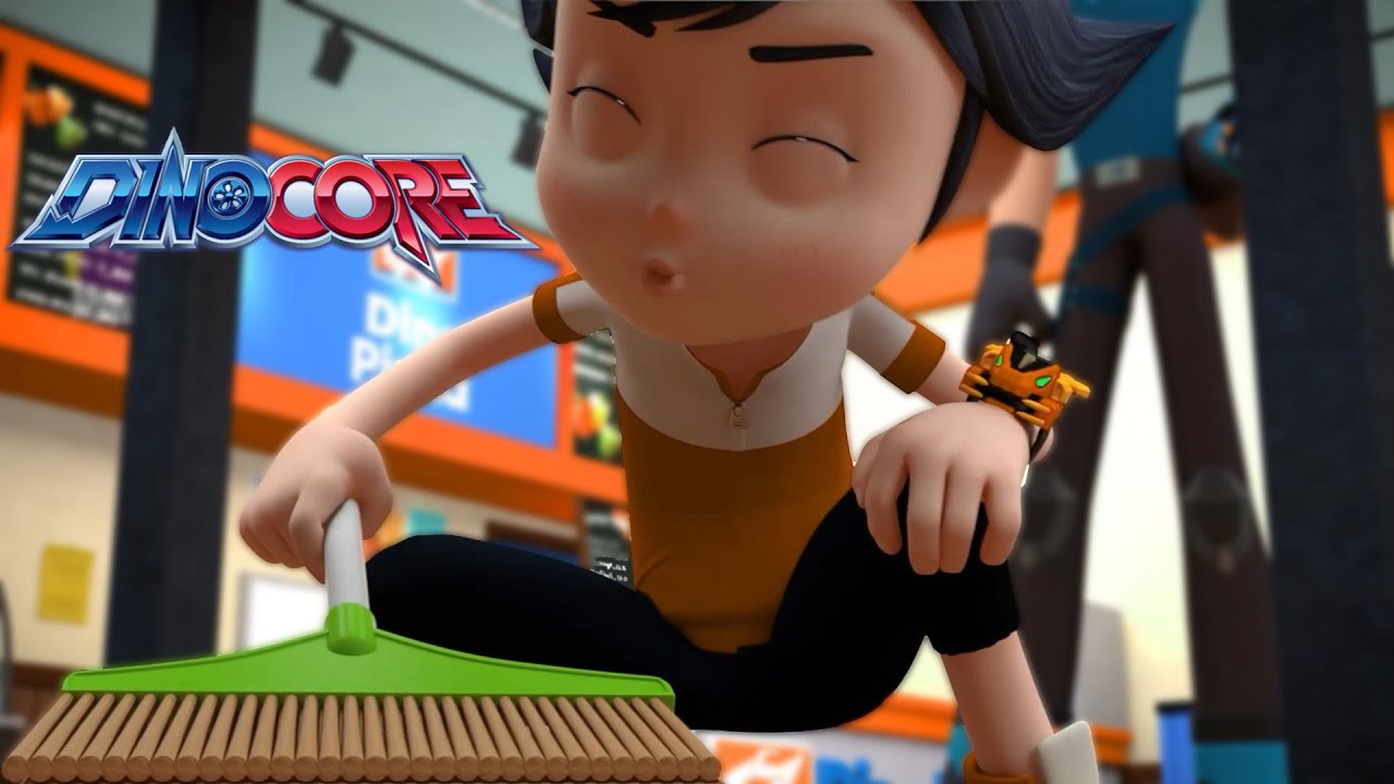 Rex Has A New Job | DinoCore | Super Heroes Gathering | Dinocore Toy ...