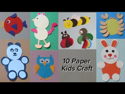 Paper Circle Animals || Diy Circle Shape Craft @craftyfunda6979 - YouTube