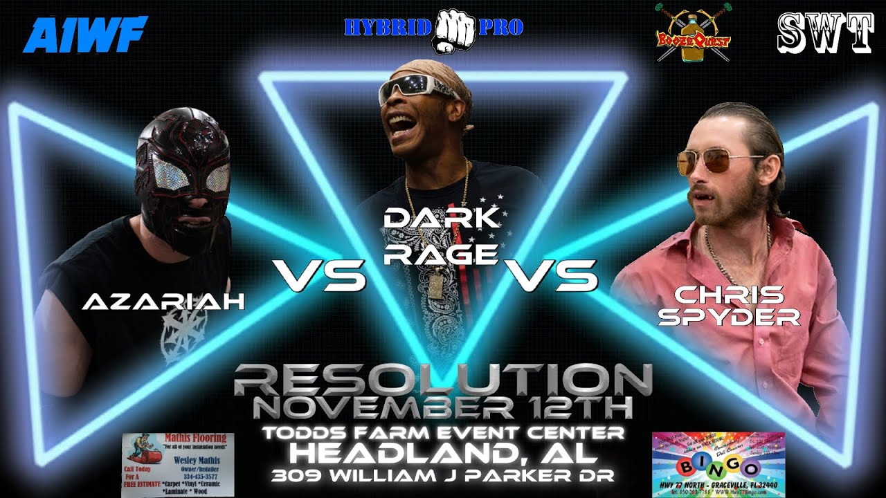 Dark Rage vs Chris Spyder vs Azariah | RESOLUTION 11/12/2022 - YouTube