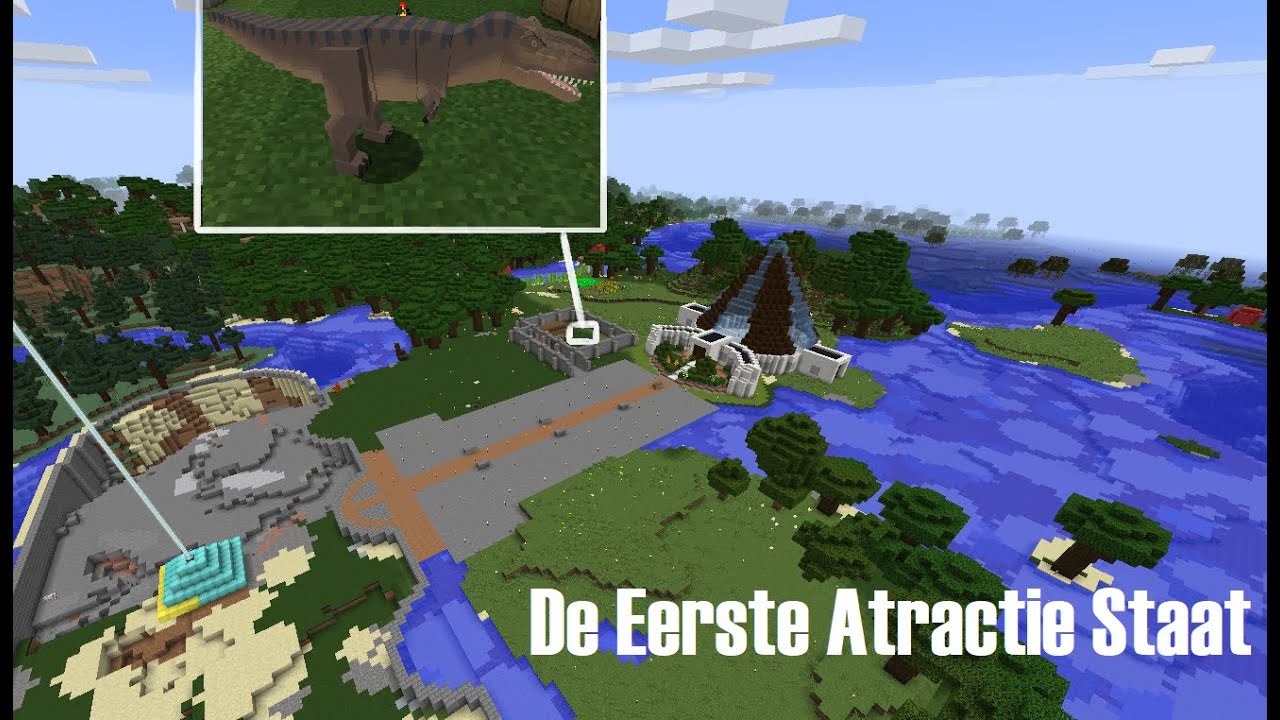 50 UUR Met DINO'S! + een TREX | DINO SMP 1 #2 - YouTube