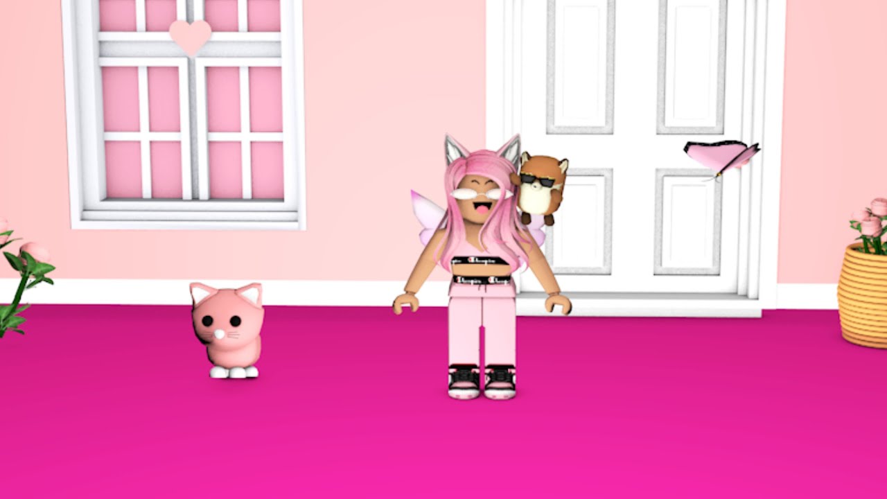 ROBLOX VIVENDO EM UM MUNDO COR DE ROSA - YouTube