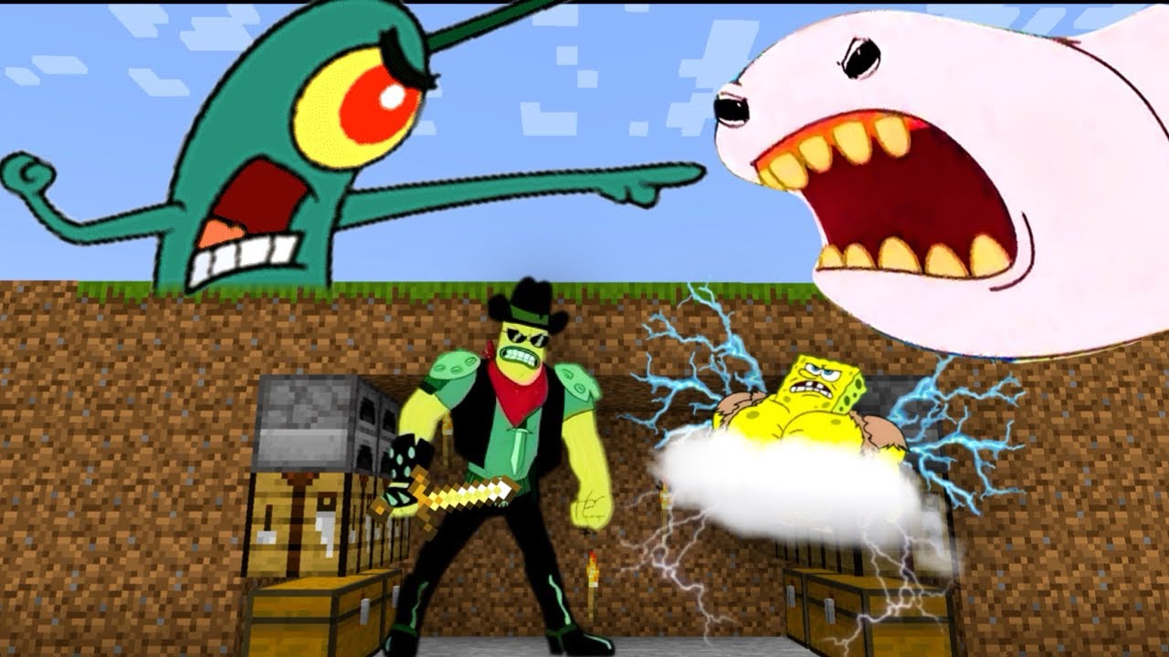 God SpongeBob & Dennis vs Giant Plankton, Alaskan Bull worm hunters ...