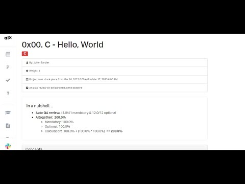 0x00 C Hello, World #ALX #ALXGuide #ALXSE #Low level programming & Algorithm #C - YouTube