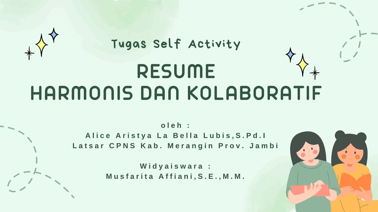 Tugas Self Activity Resume Harmonis dan Kolaboratif - YouTube