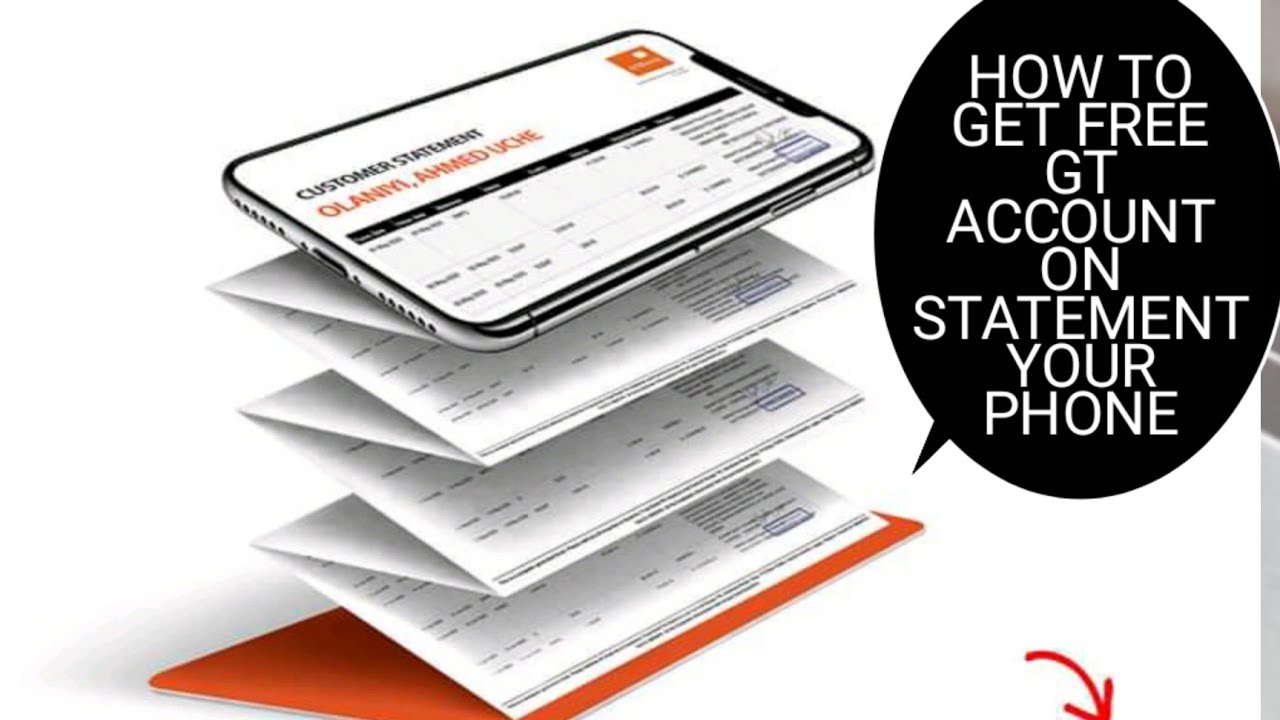 yanda zakasamu Gt Account statement kyauta awayarka @gtbank - YouTube