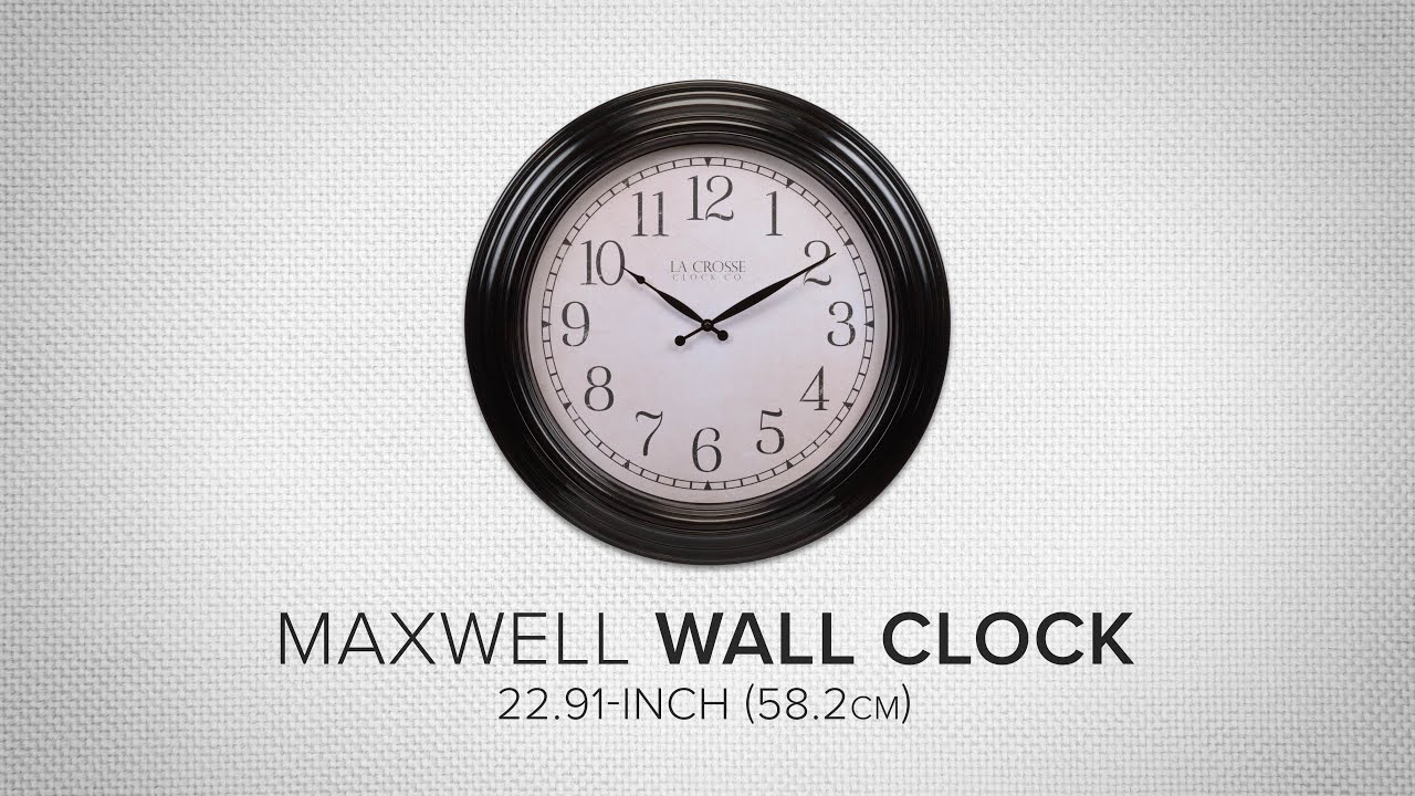 23-inch Maxwell Wall Clock - YouTube