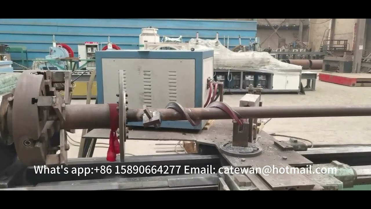 Hot rolled alloy steel helix screw blade forming machine - YouTube