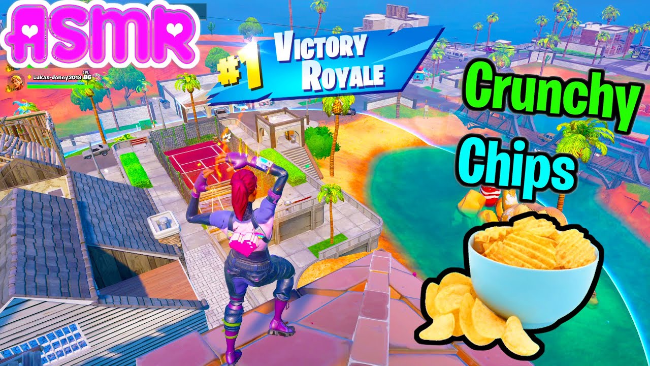 ASMR Gaming 🍀 Fortnite Reload Eating Crunchy Chips + Relaxing ...