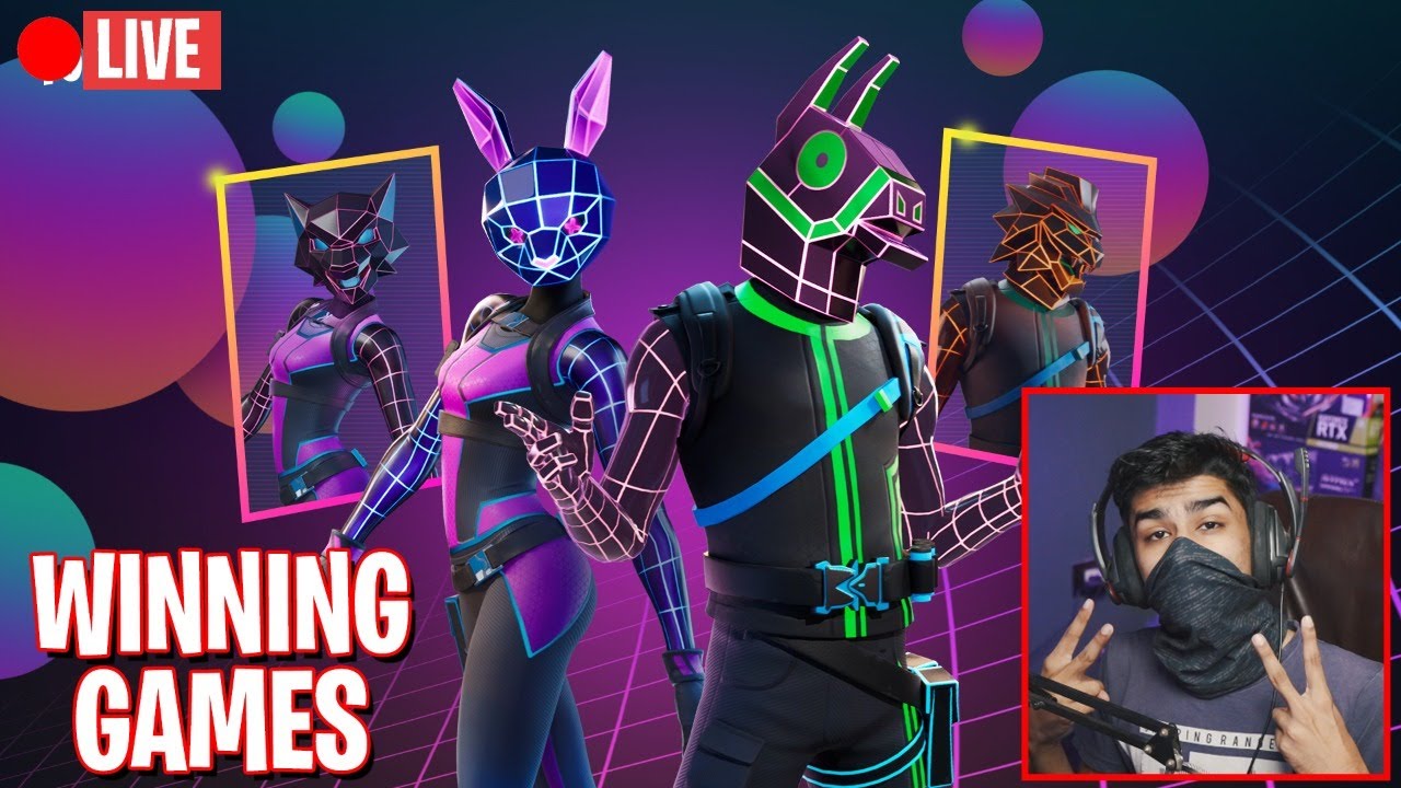 🔴NEON SKINS ARE BACK || Winning SOLOS || Fortnite India Live - YouTube