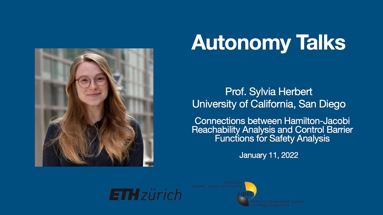 Autonomy Talks - Sylvia Herbert: Connections between HJ Reachability Analysis and CBF - YouTube