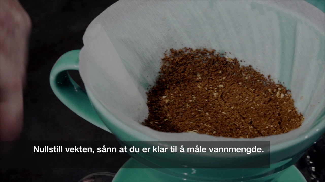 Oppskrift på god kaffe med V60 - YouTube