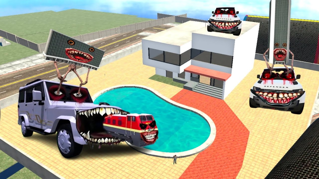 Haunted train Vs Haunted Defender in Indian bikes driving 3d - YouTube