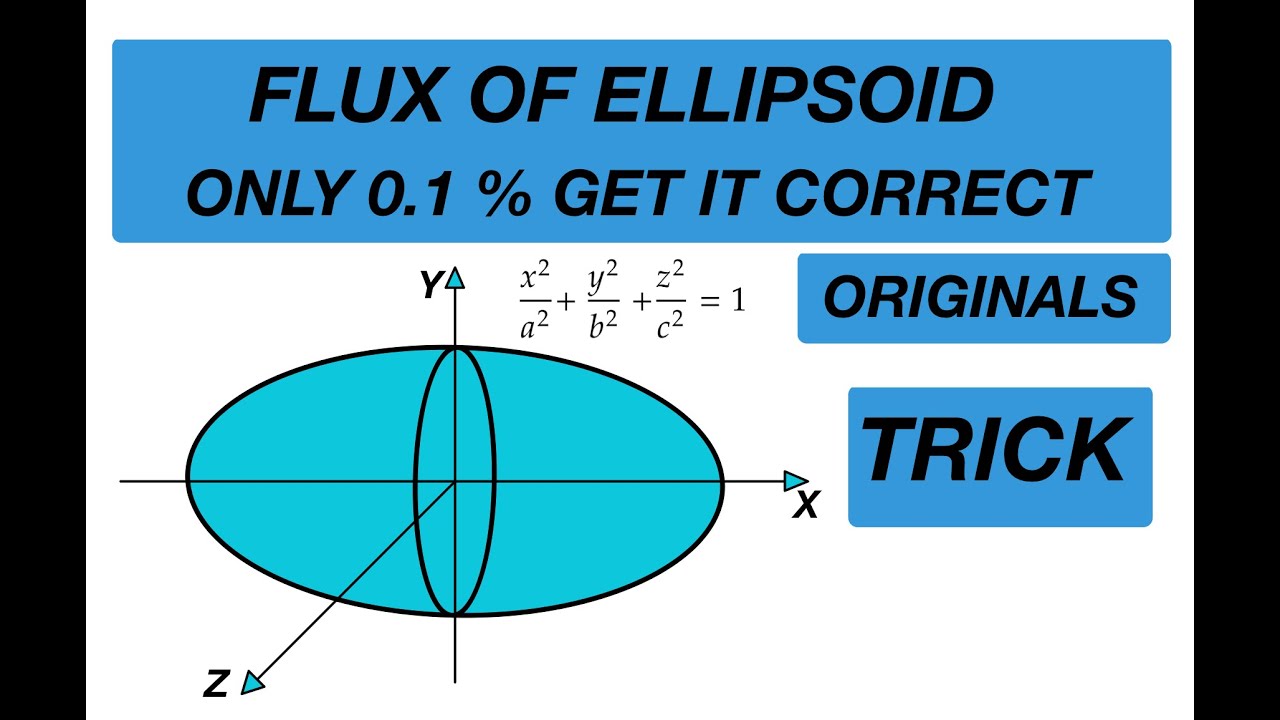 [JEE ADVANCED] TRICK TO SOLVE FLUX THROUGH ELLIPSOID [ ADVANCE PROBLEMS ...