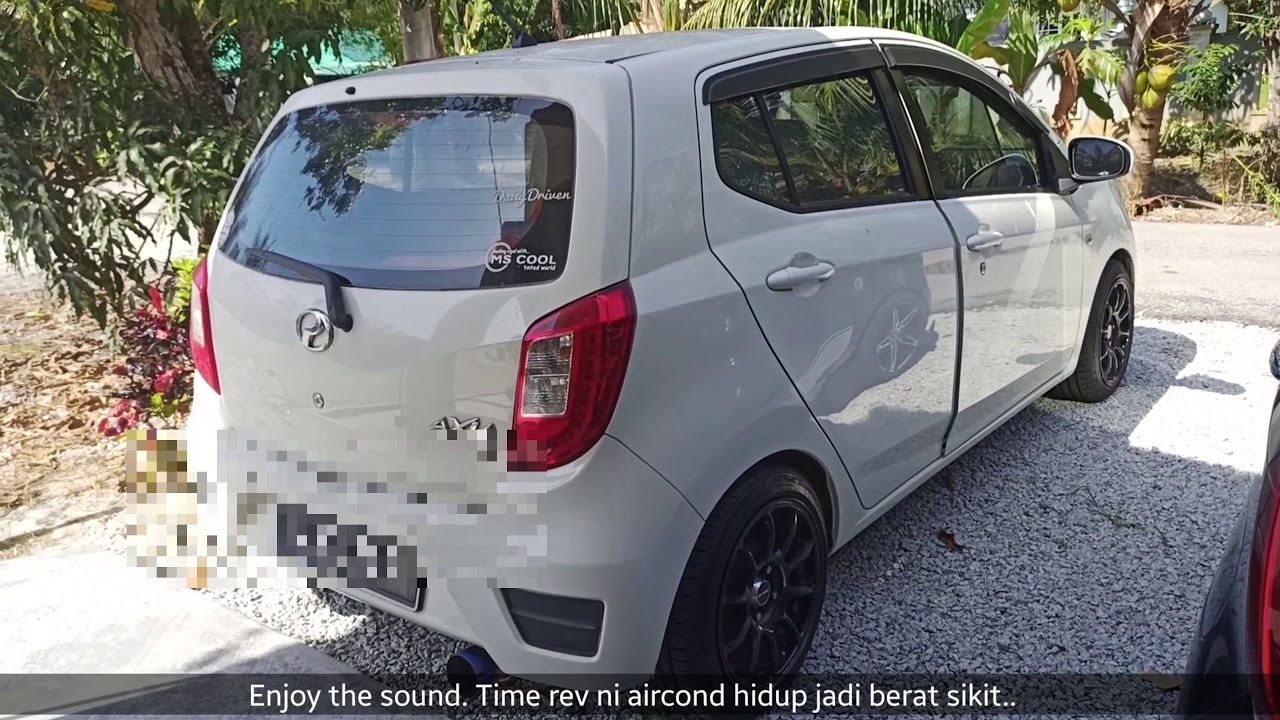 Perodua Axia HKS Exhaust Sound | Standard Piping - YouTube