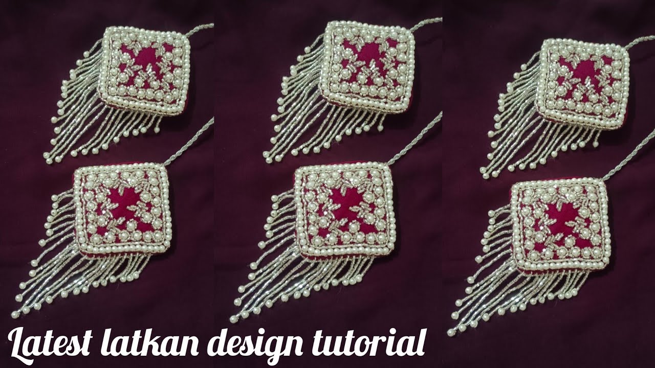 Heavy Bridal Latkan Design | Back Neck Latkan Making Tutorial Step by ...