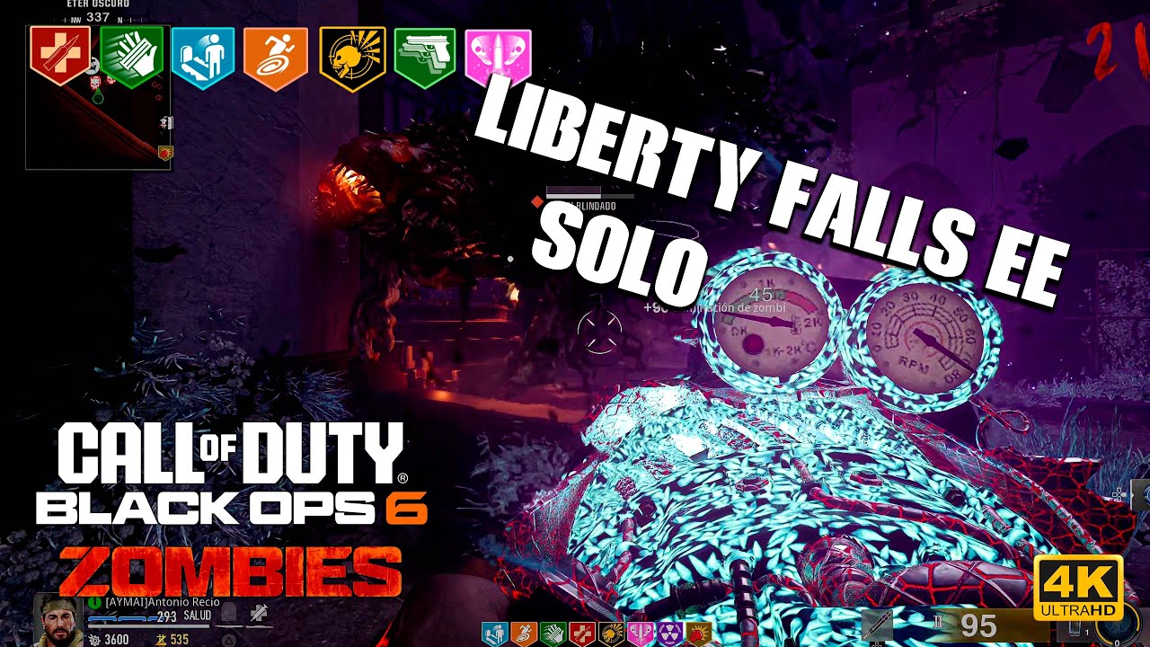 CALL OF DUTY BLACK OPS 6 | LIBERTY FALL EASTER EGG COMPLETO SOLO 🧟‍♀️🧟 ...