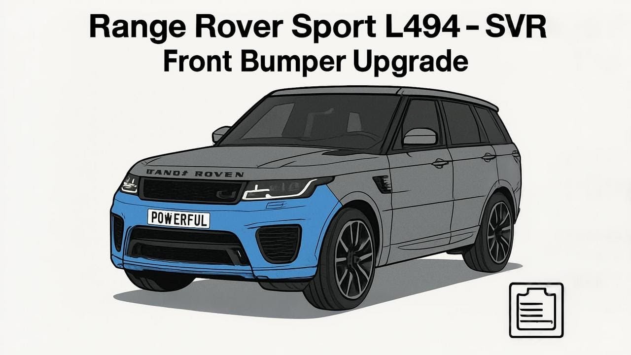 Range Rover Sport L494 2015 Front Bumper Fitting Guidance for SVR ...