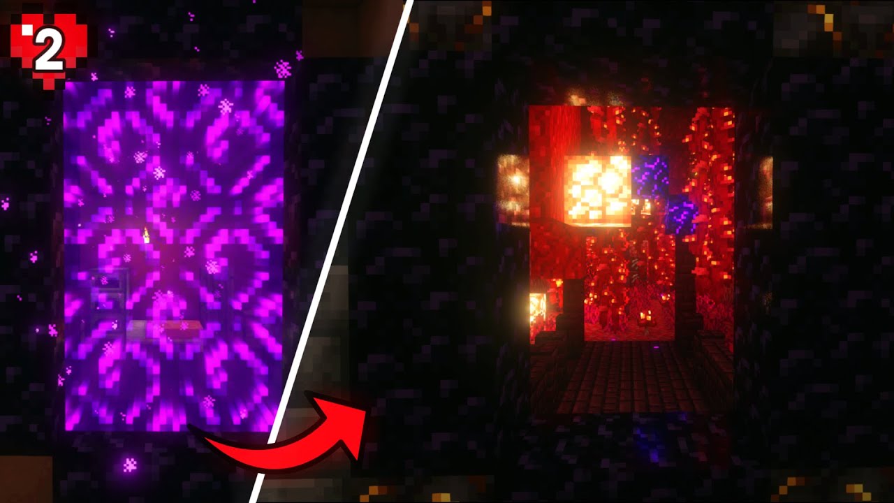 I Transformed THIS Nether Portal And Made It See-Through In Survival ...