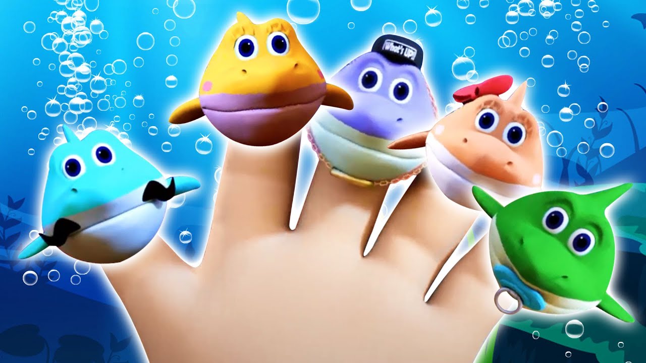 Baby Shark Finger Family Song 🦈 | Finger Family Rhymes Collection By ...