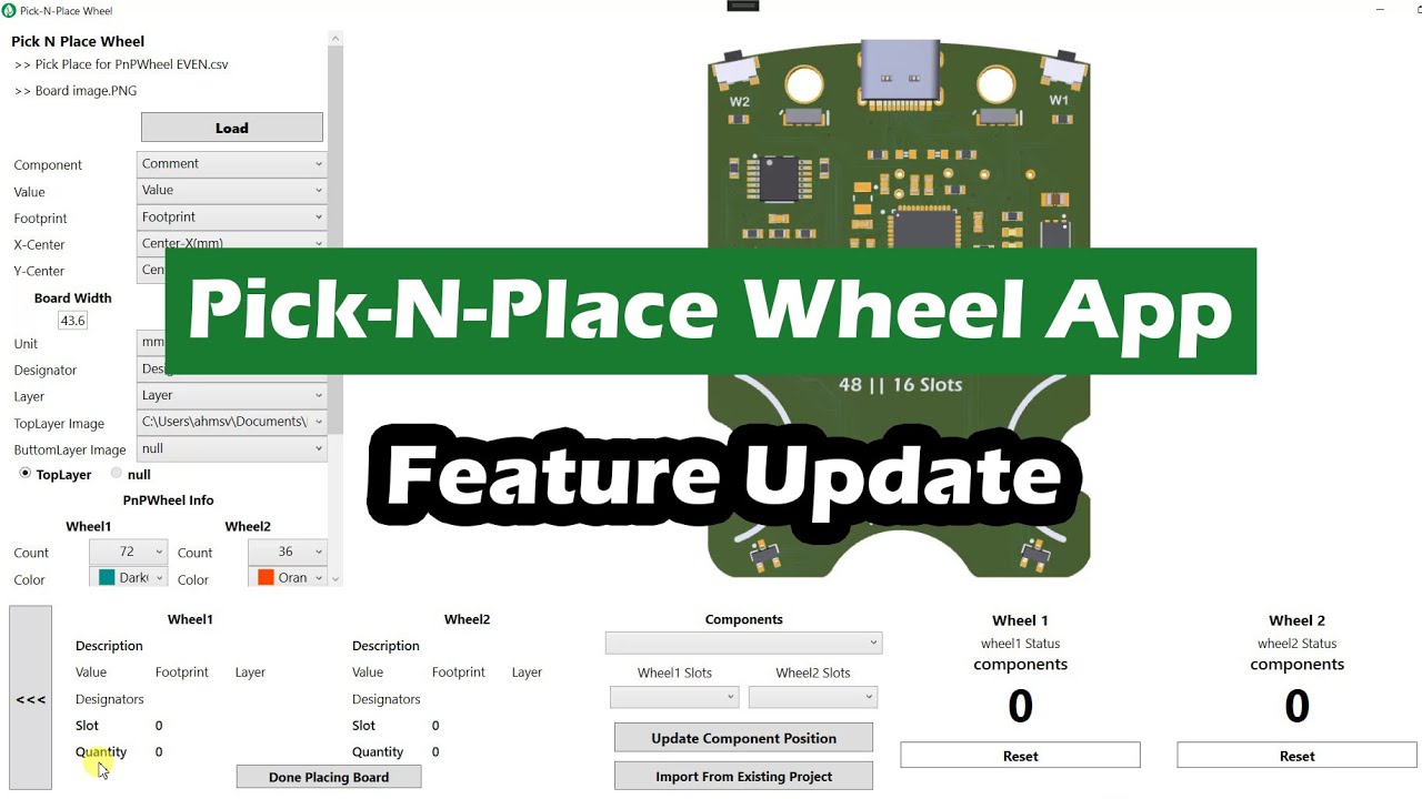 Component Counting on The Pick-N-Place Wheel App | Desktop and Web ...