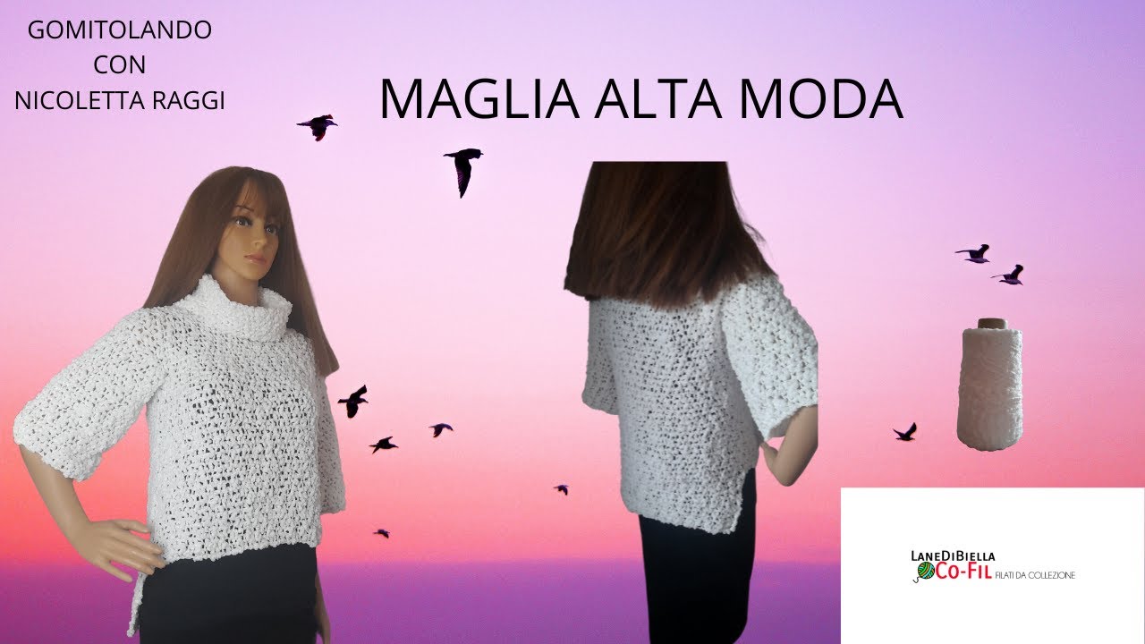 Maglia ALTA MODA con collo a ciambella 🍩 - YouTube