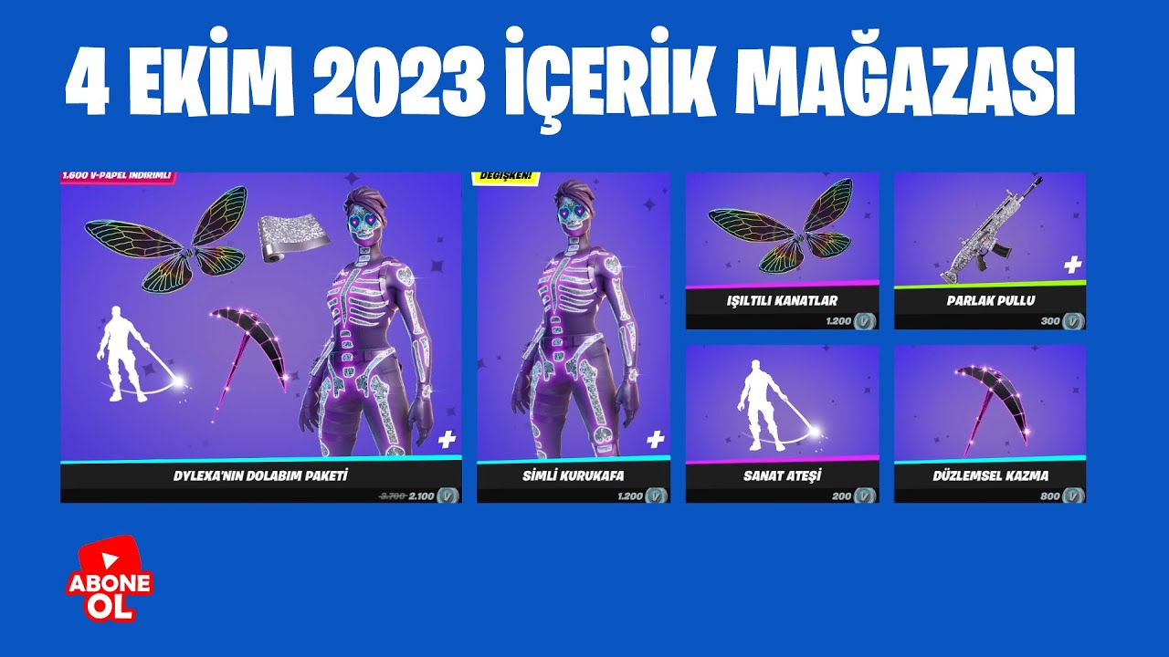Fortnite 4 Ekim 2023 İçerik Mağazası Dylexa'nın Dolabım Paketi - YouTube