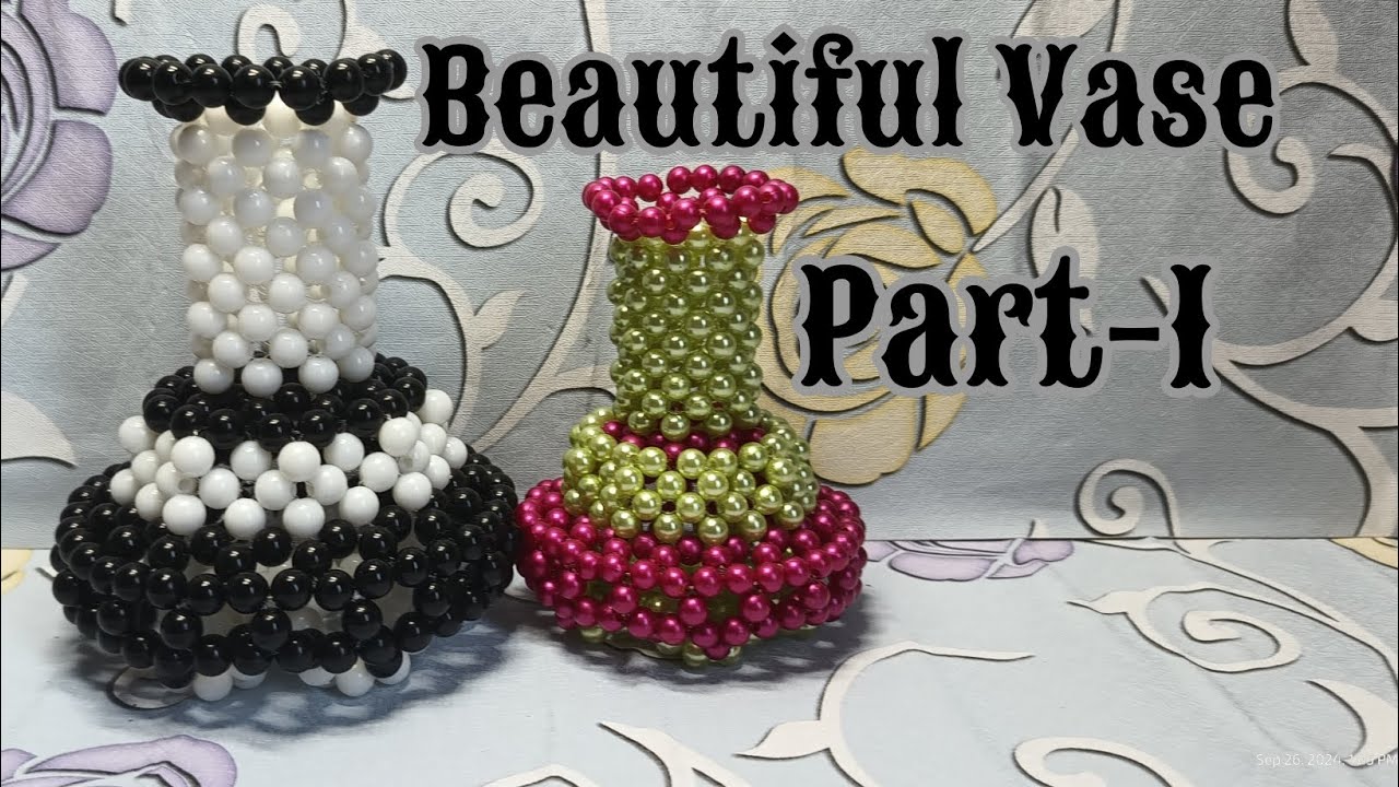 3D Beaded Beautiful Vase Tutorial Part-1 by Bead Rose Sons - YouTube