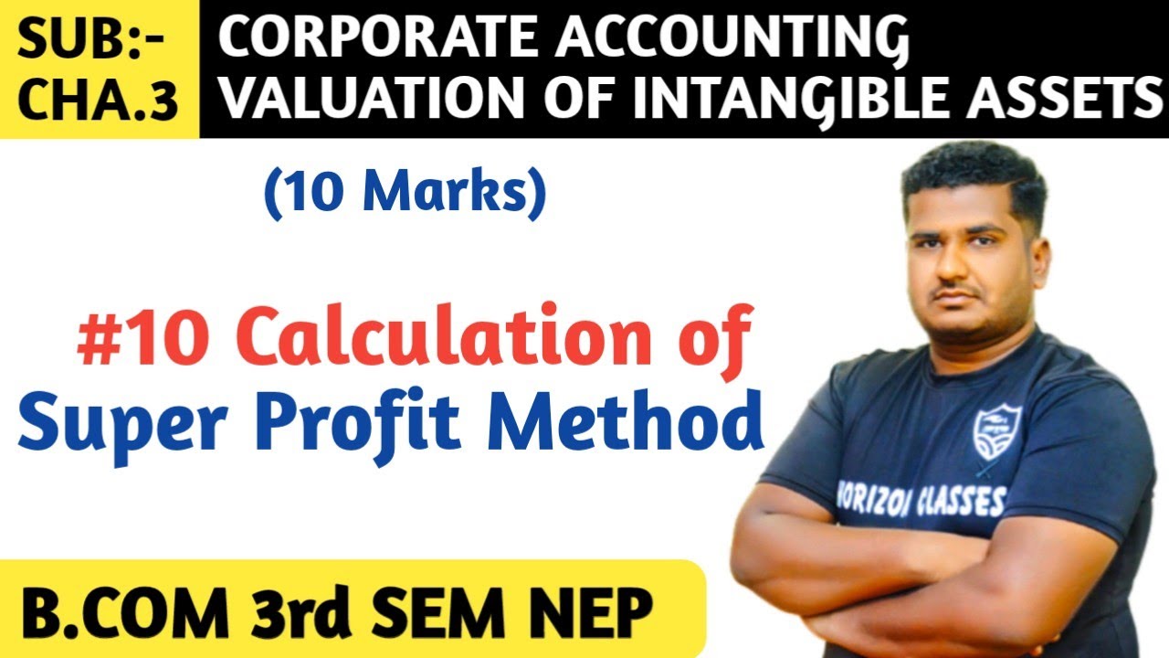 #10 SUPER PROFIT METHOD CALCULATION - VALUATION OF GOODWILL, FOR B.COM ...
