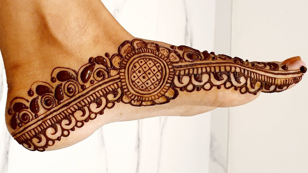 foot mehndi design-arabic feet border mehndi designs-leg mehndi designs ...