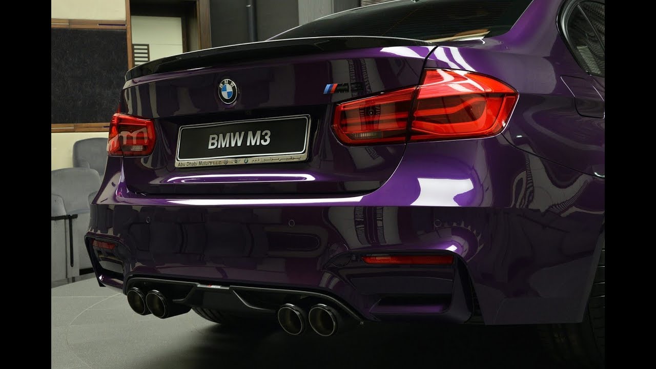 BMW M3 Merlin Purple - Akrapovic Exhaust System - YouTube