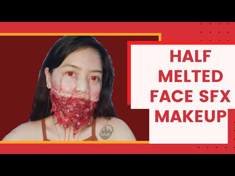 Half Melted Face SFX Makeup Tutorial | Materials I'm Using Part II ...